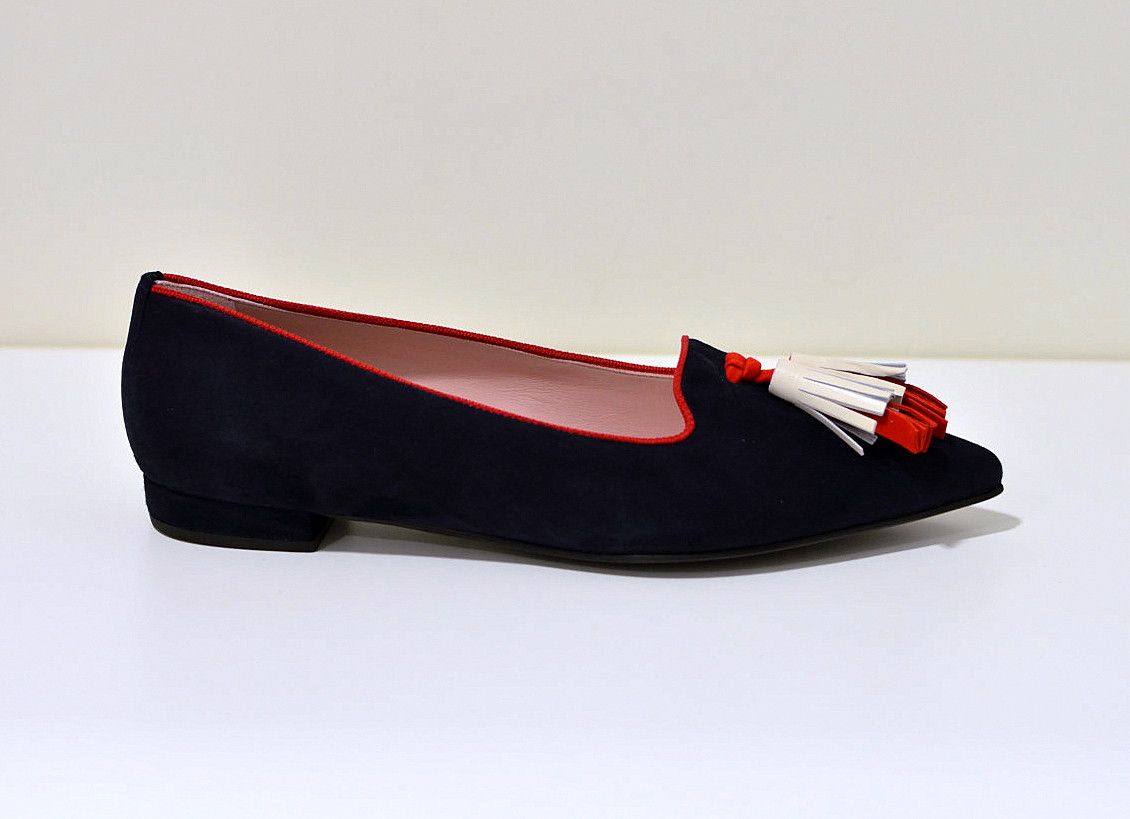 Pretty Ballerinas Ella ANGELIS Navy Blue - Klassischer Ballerina mit ...